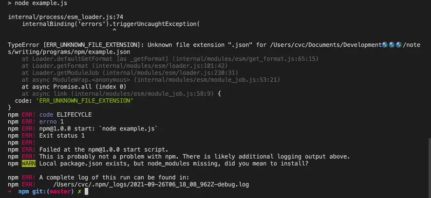 Fix for TypeError ERR_UNKNOWN_FILE_EXTENSION- Unknown file extension .json | N Kaushik