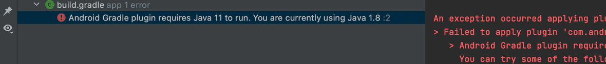 Android Gradle Plugin Requires Java 11 To Run You Are Currently Using Java 18 N Kaushik
